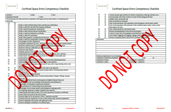 Confined Space Knowledge Quiz & Competency – Stallion Safety, Training & Swag