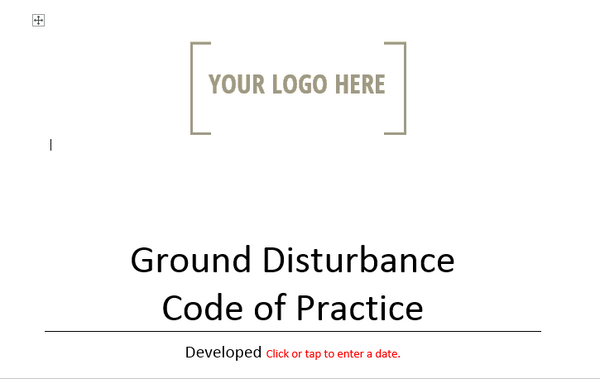 Ground Disturbance Code of Practice – Stallion Safety, Training & Swag