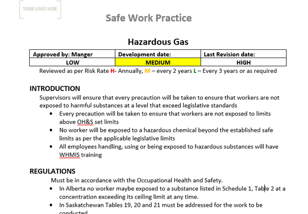 Hazardous Gas Safe Work Practices – Stallion Safety, Training